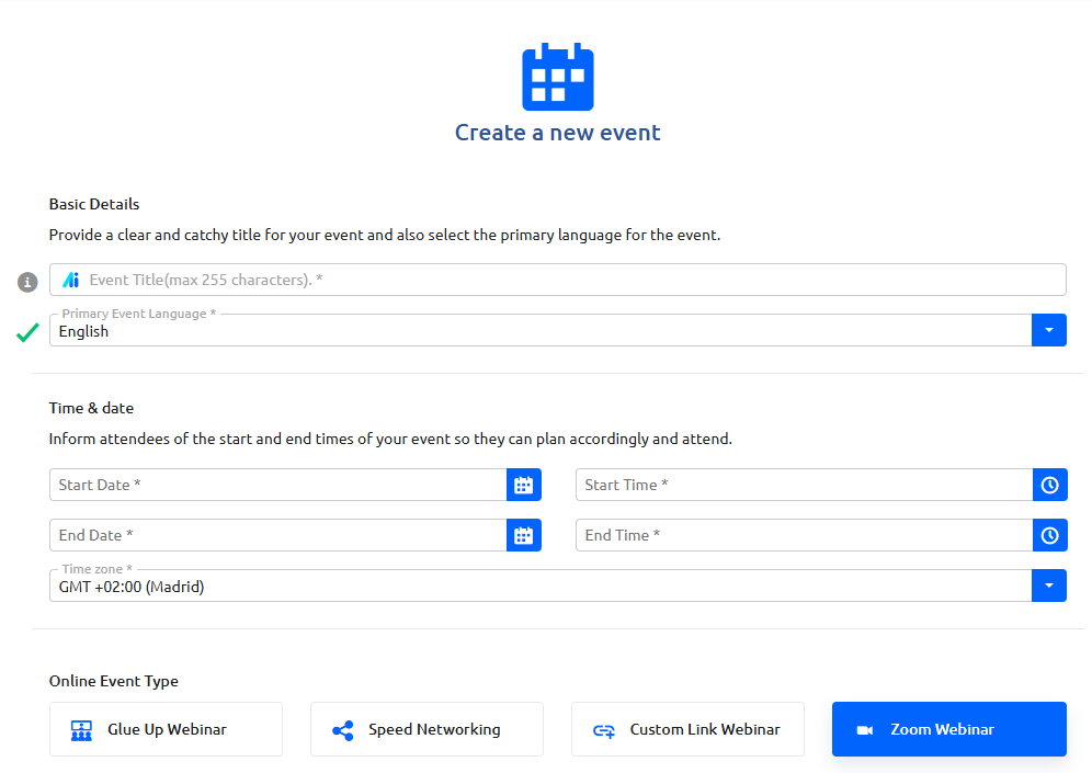 Webinar Engagement Solution (Zoom) – Glue Up