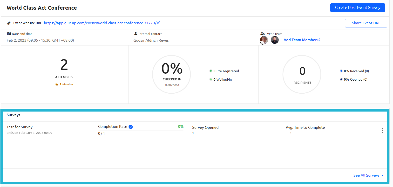 Understanding Event Survey Report – Glue Up