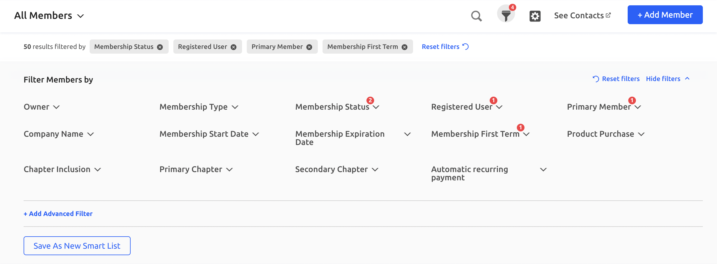 Creating member smart lists – Glue Up