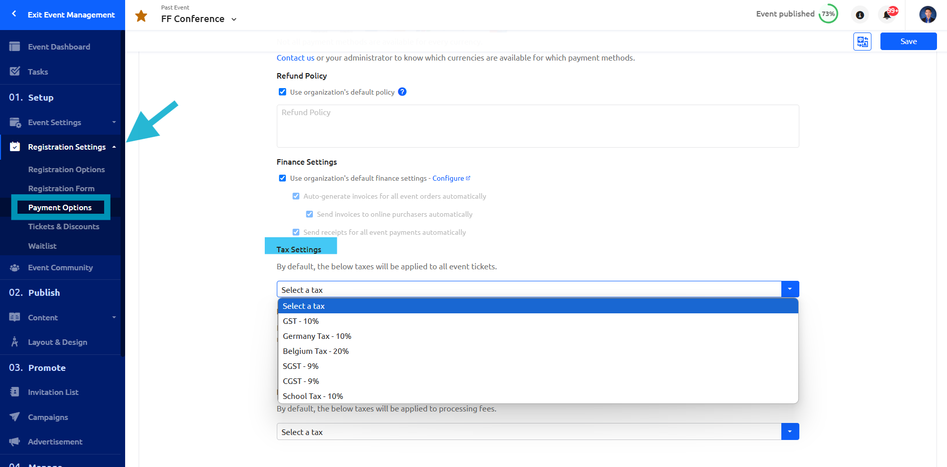 Setting up and Managing Tax – Glue Up