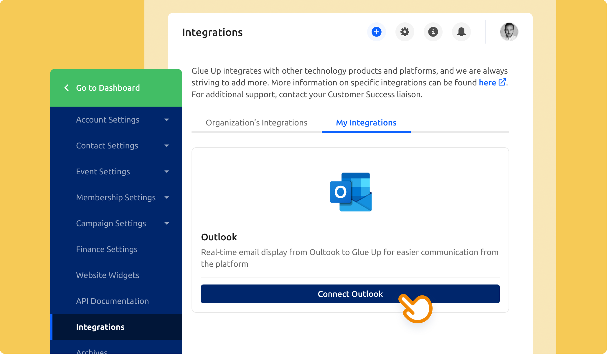 How to Connect and Use Outlook Integration – Glue Up