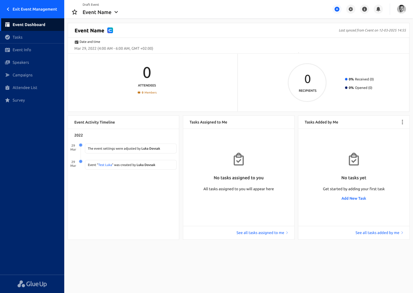 How to Connect and Use Cvent Integration – Glue Up