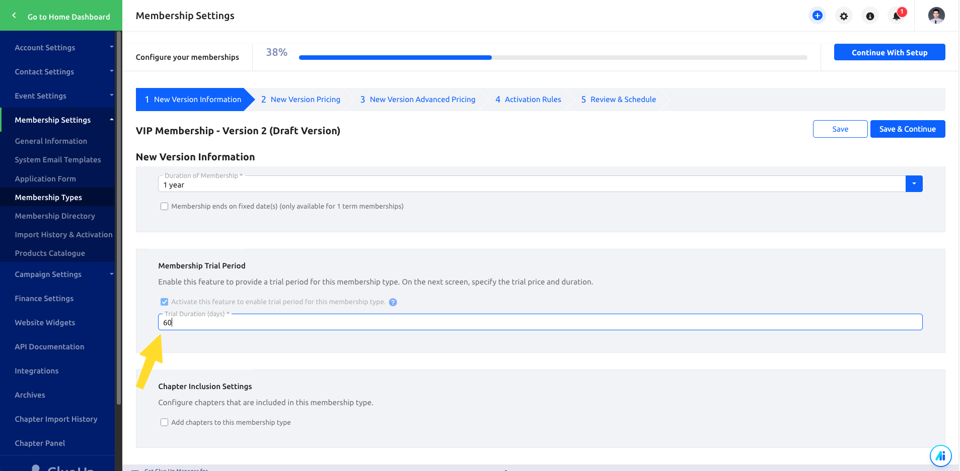 Trial Memberships – Glue Up