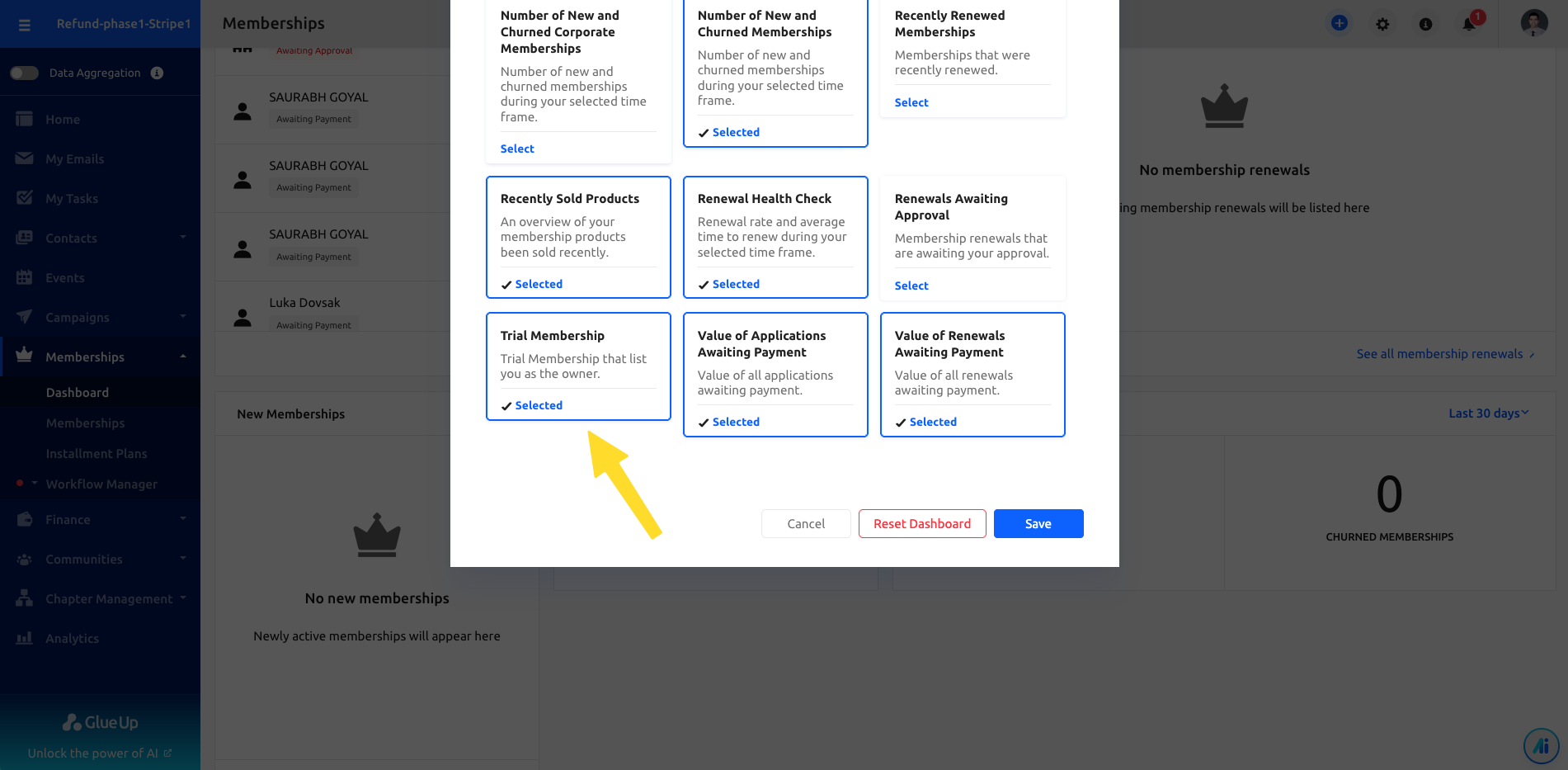 Trial Memberships – Glue Up