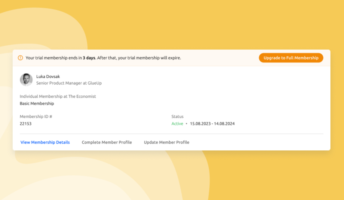 Trial Memberships – Glue Up