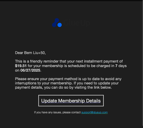 Installment Payments – Glue Up